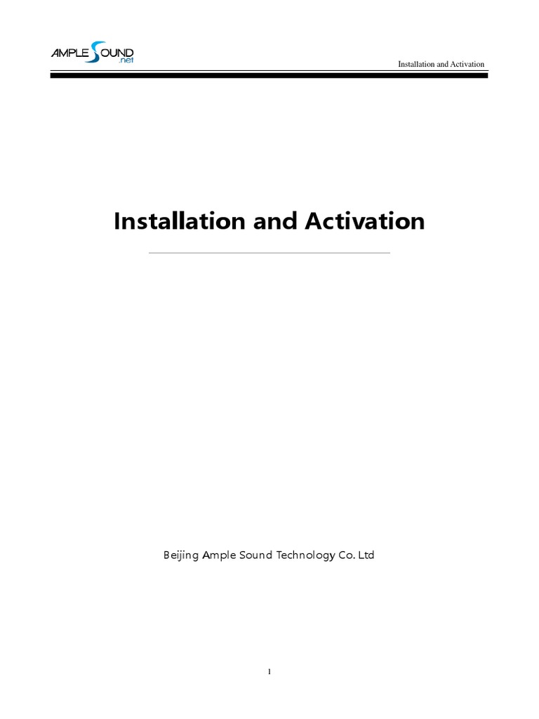 Installation and Activation | PDF