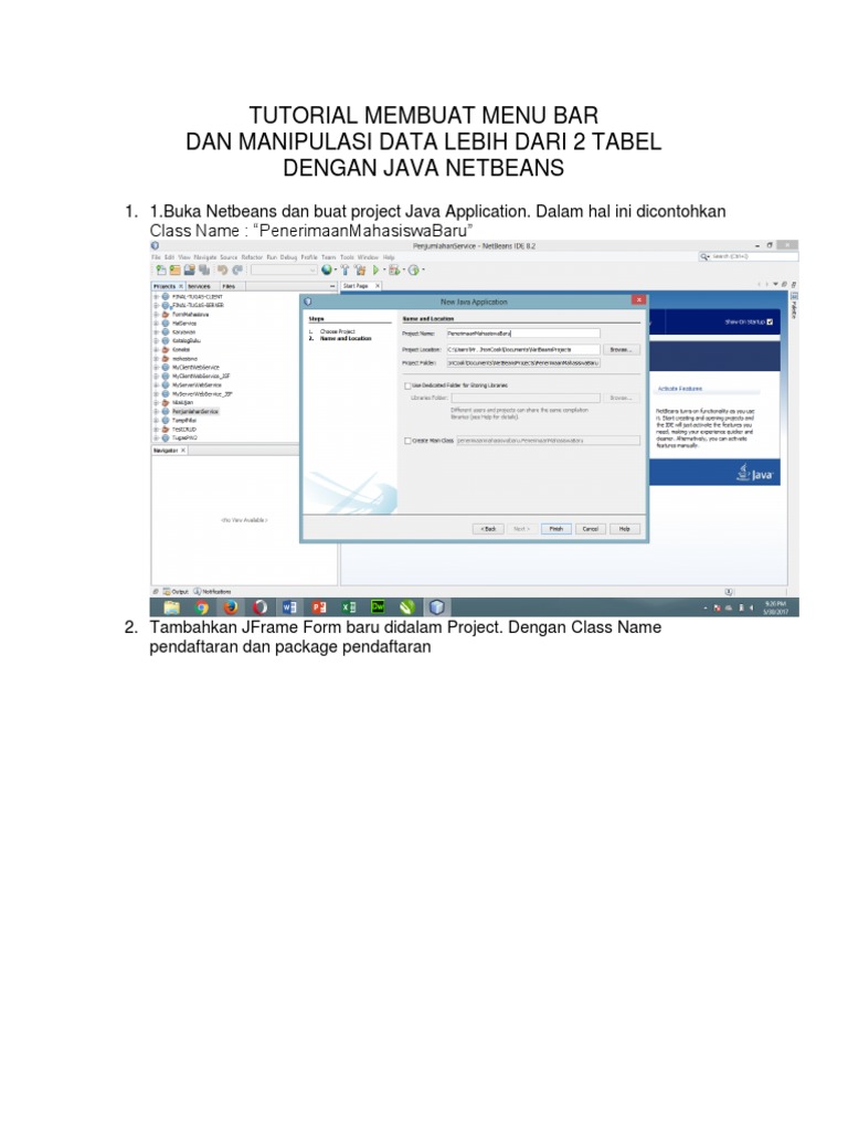 Membuat Menu Bar Dan Menampilkan Data Ke Combobox | PDF
