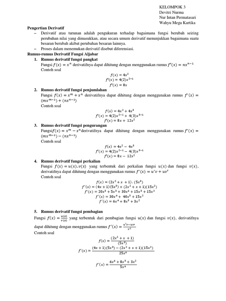 Derivatif | PDF | Metode & Bahan Ajar | Komputer