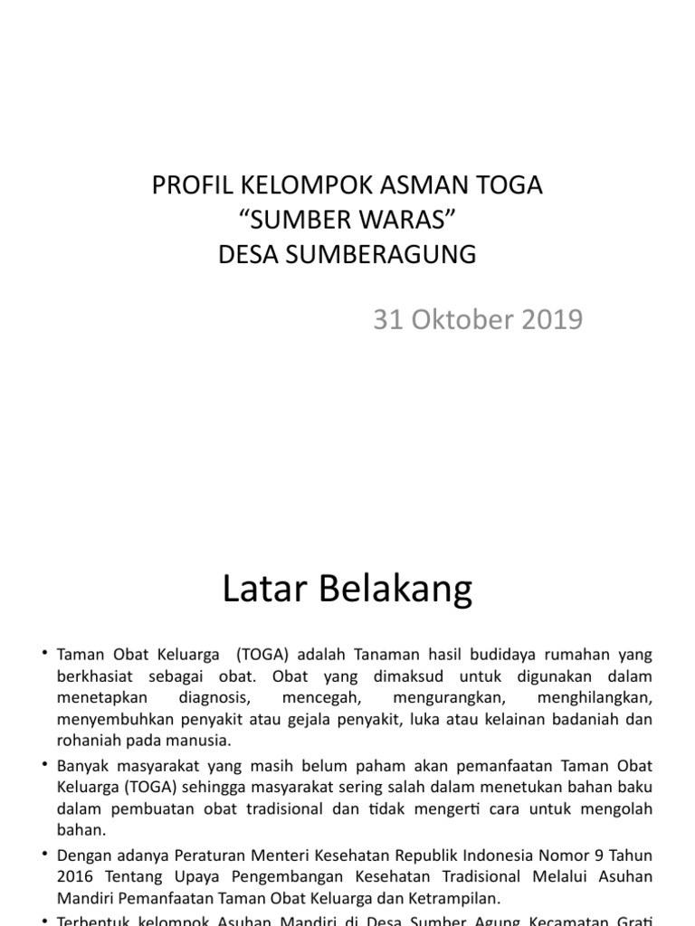Profil Kelompok Asman Toga | PDF