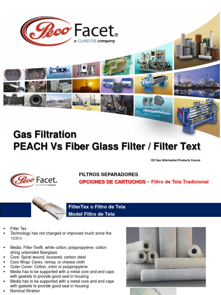 PEACH Vs FG or FT Filter Elements Presentation | PDF