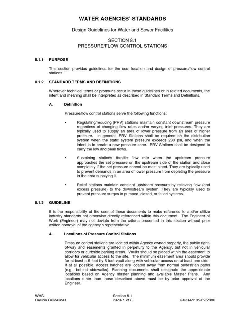 Water Agencies' Standards: Design Guidelines For Water and Sewer ...