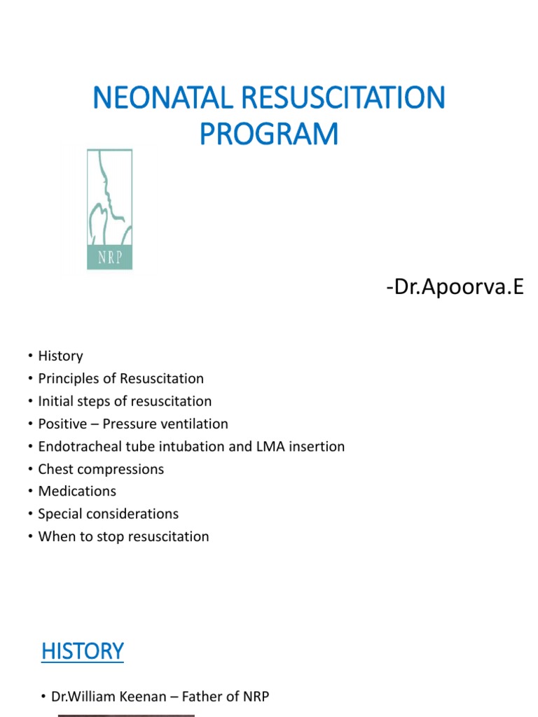 Neonatal Resuscitation Program | PDF
