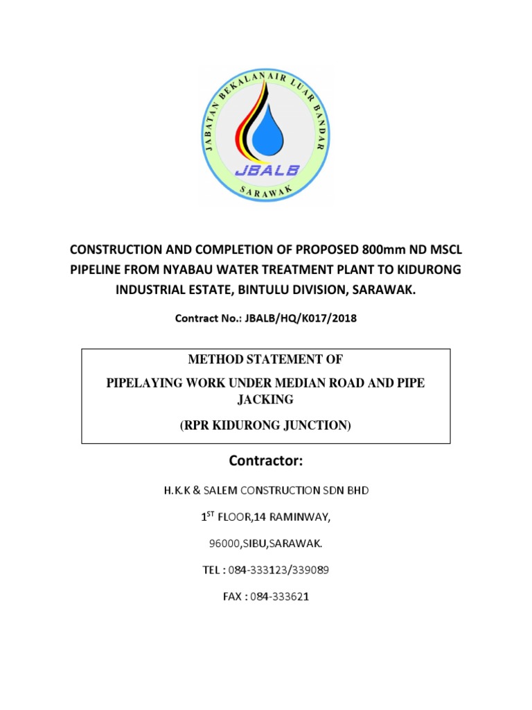 Mos - RPR Pipe Jacking | PDF