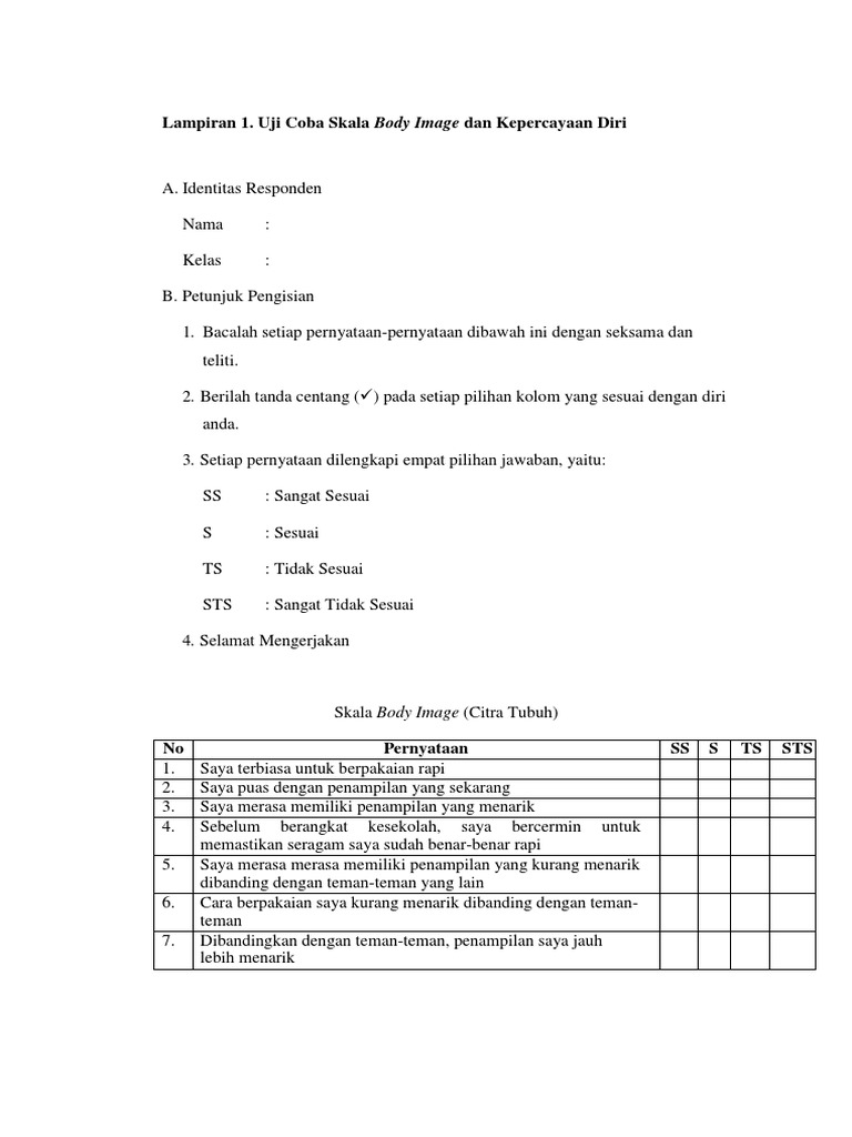Skala Body Image | PDF