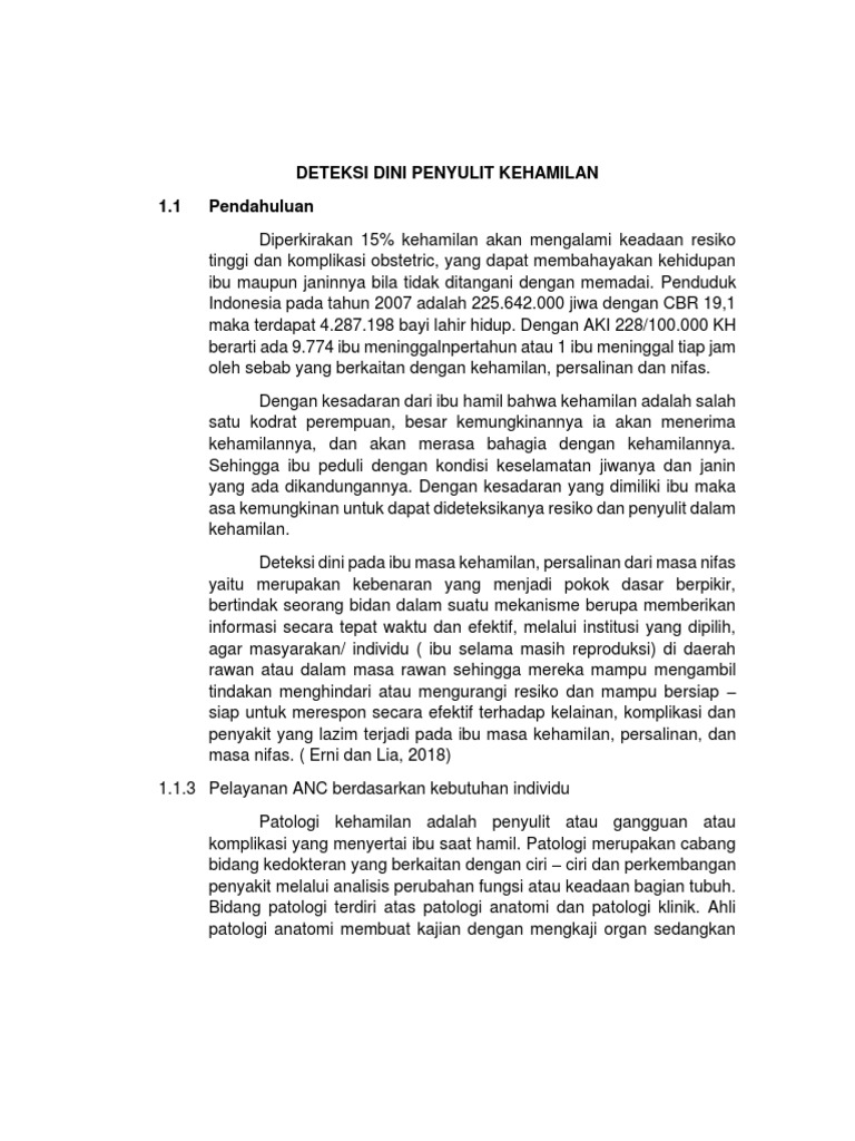Deteksi Dini Penyulit Kehamilan | PDF | Kesehatan Holistik