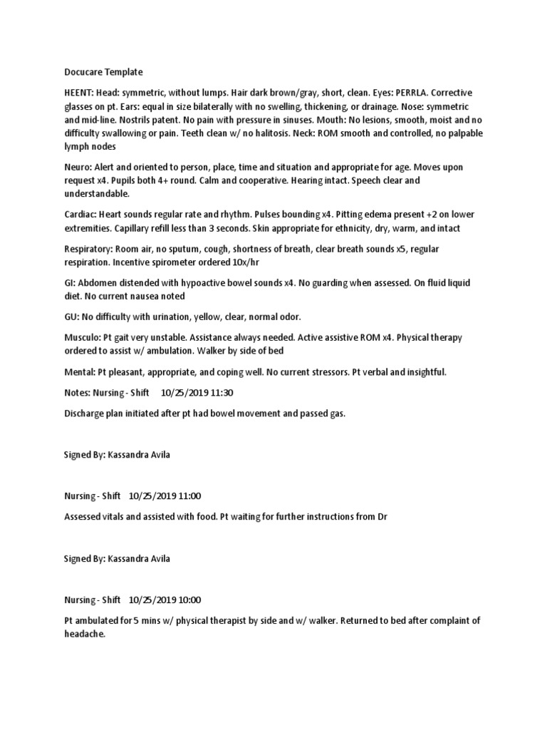 Docucare Template | PDF