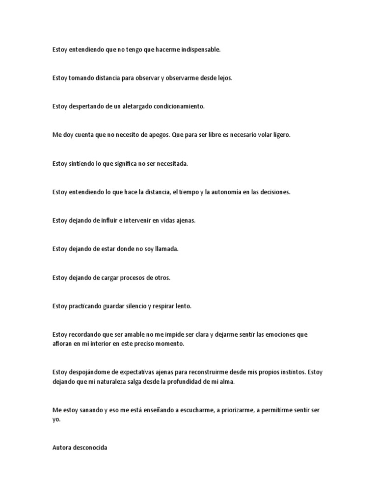 Estoy Entendiendo Que No Tengo Que Hacerme Indispensable | PDF Estoy Entendiendo Que No Tengo Que Hacerme Indispensable | PDF