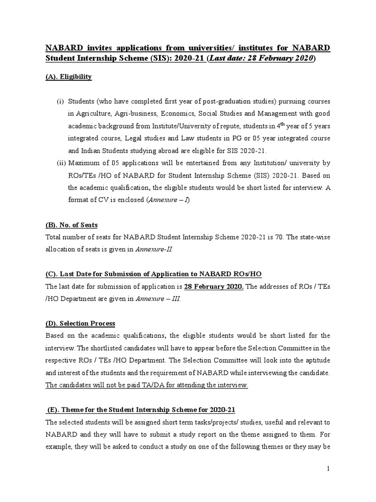Nabard Sip PDF | PDF