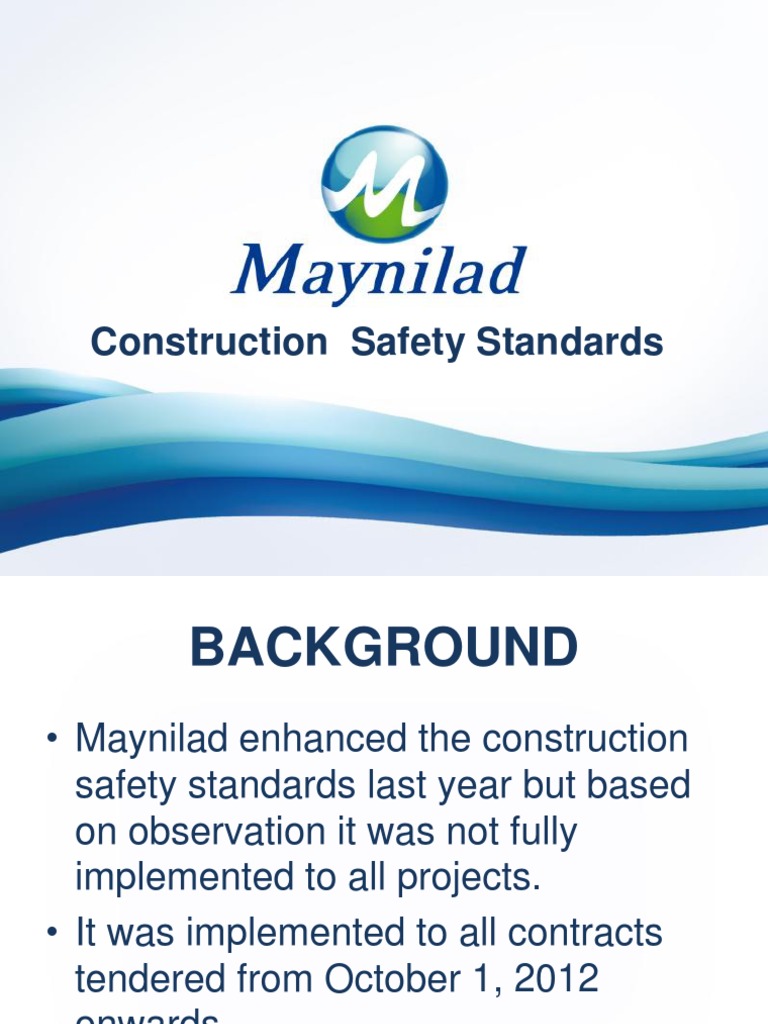 Maynilad Safety Standards (MSD) .1 PDF | PDF