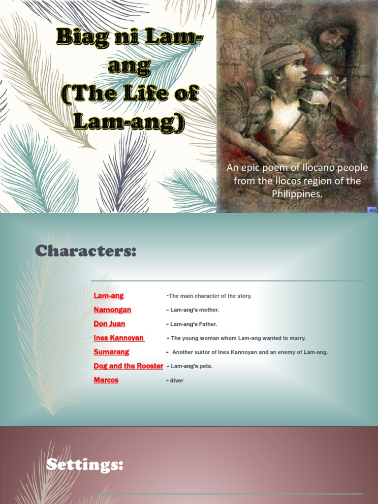 Ilocano Epic Lam-ang: Story of a Philippine Folk Hero | PDF