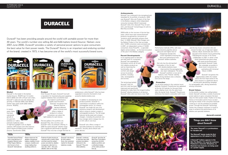 Case Study Duracell | PDF | Galvanic Cells | Battery (Electricity)