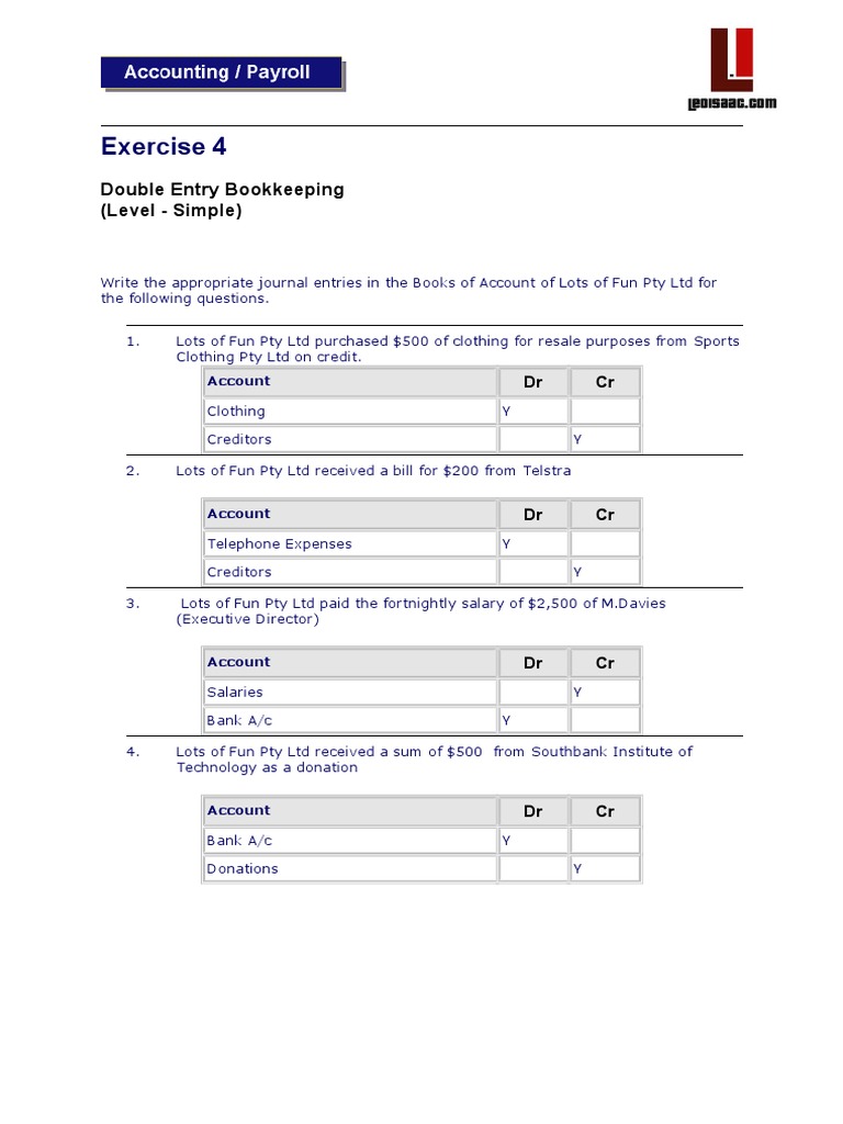 Accounting Exercise | PDF