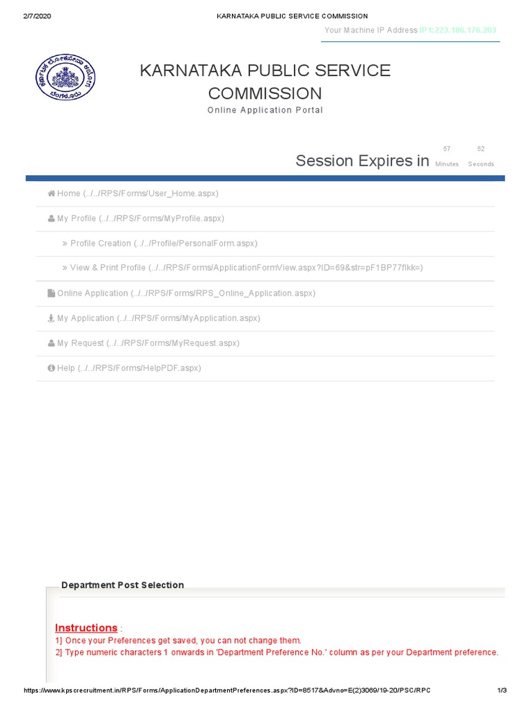 Karnataka Public Service Commission | PDF