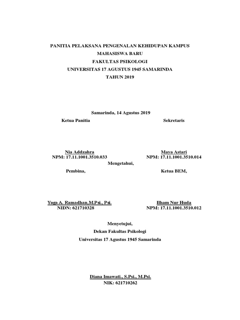 Proposal PKKMB 2019 | PDF