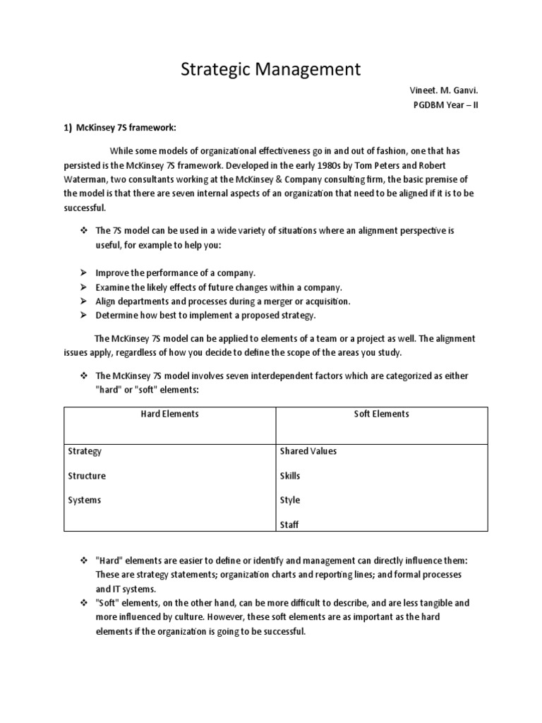 Strategic Management Part 1 | PDF | Swot Analysis | Strategic Management