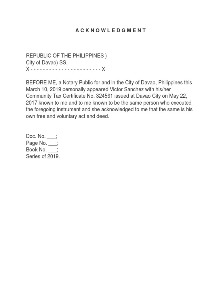 Jurat and Acknowledgement (2 Documents) | PDF