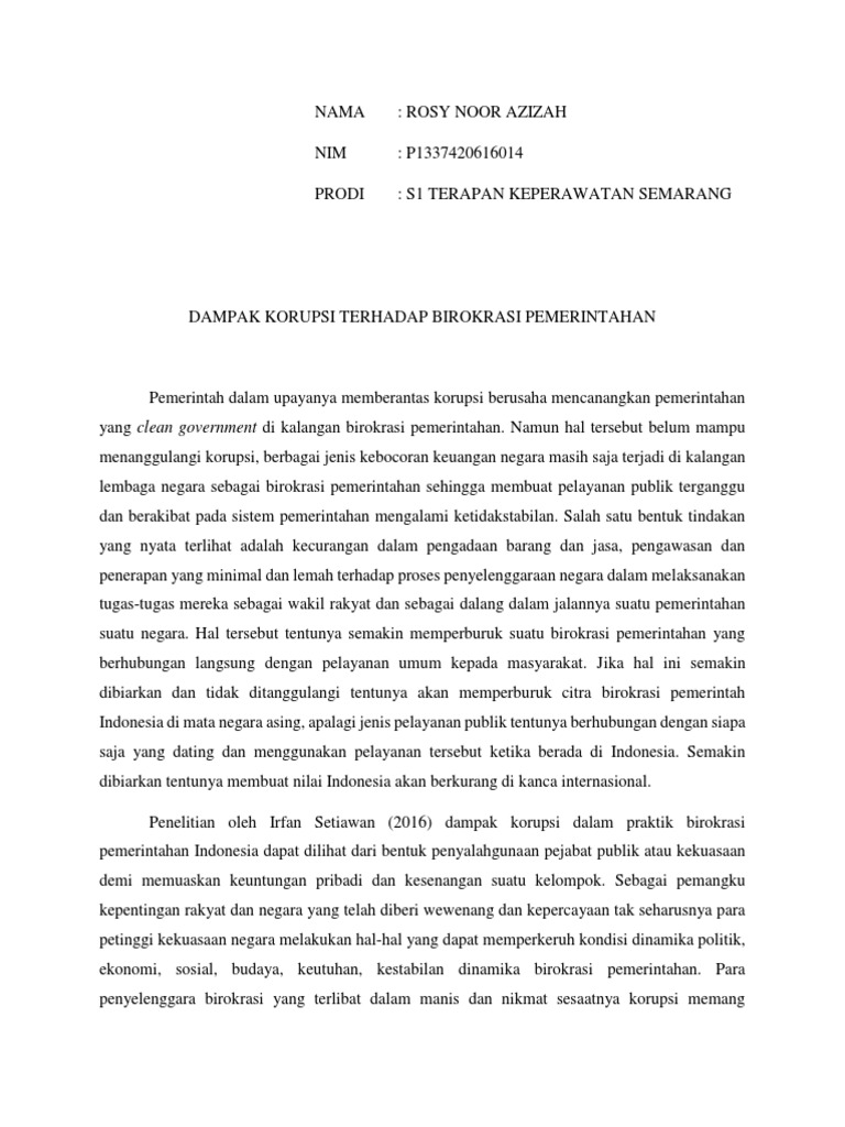 Tugas Pbak Dampak Korupsi | PDF