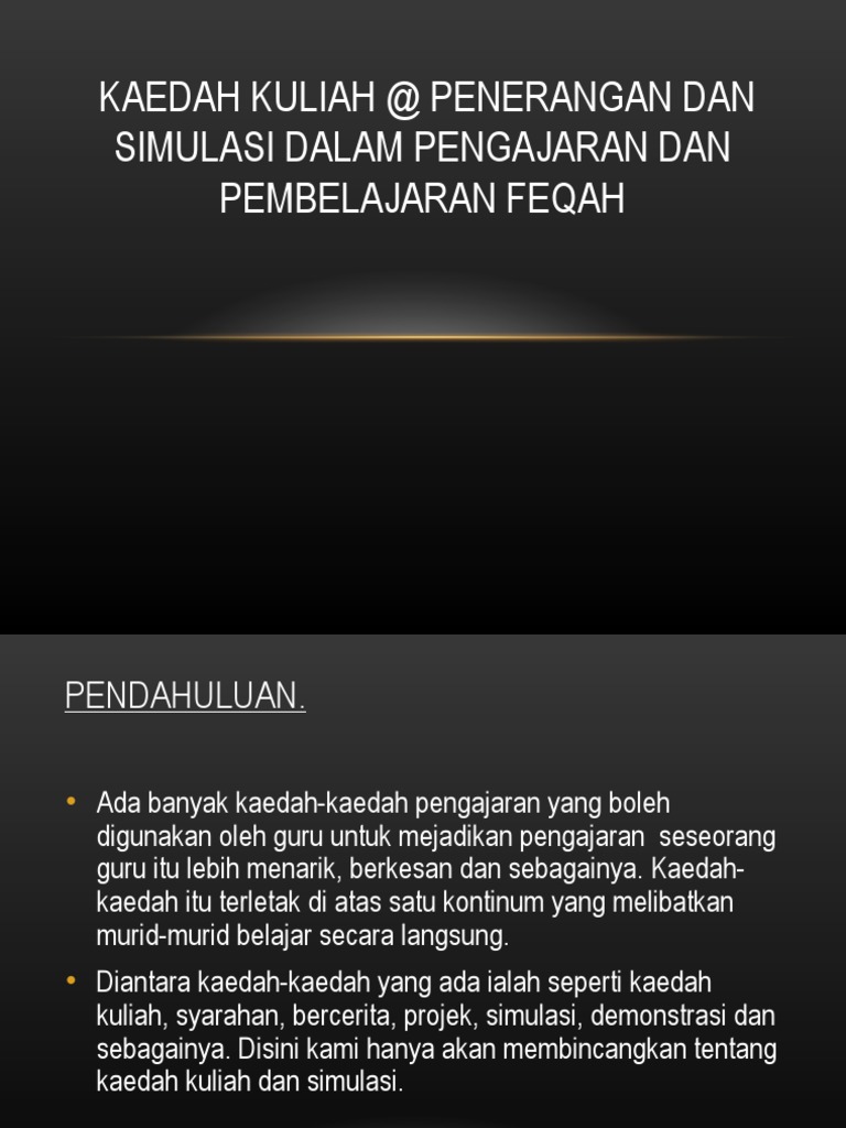 Kaedah Pengajaran Dan Pembelajaran Feqah | PDF