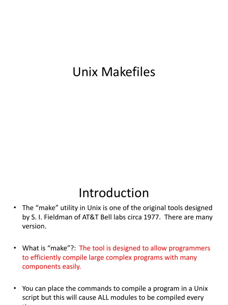 Unix Makefiles | PDF