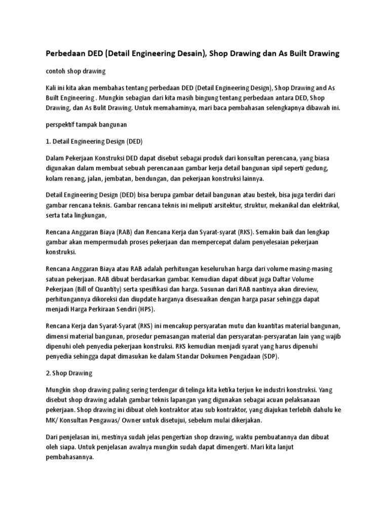 Perbedaan DED ( | PDF