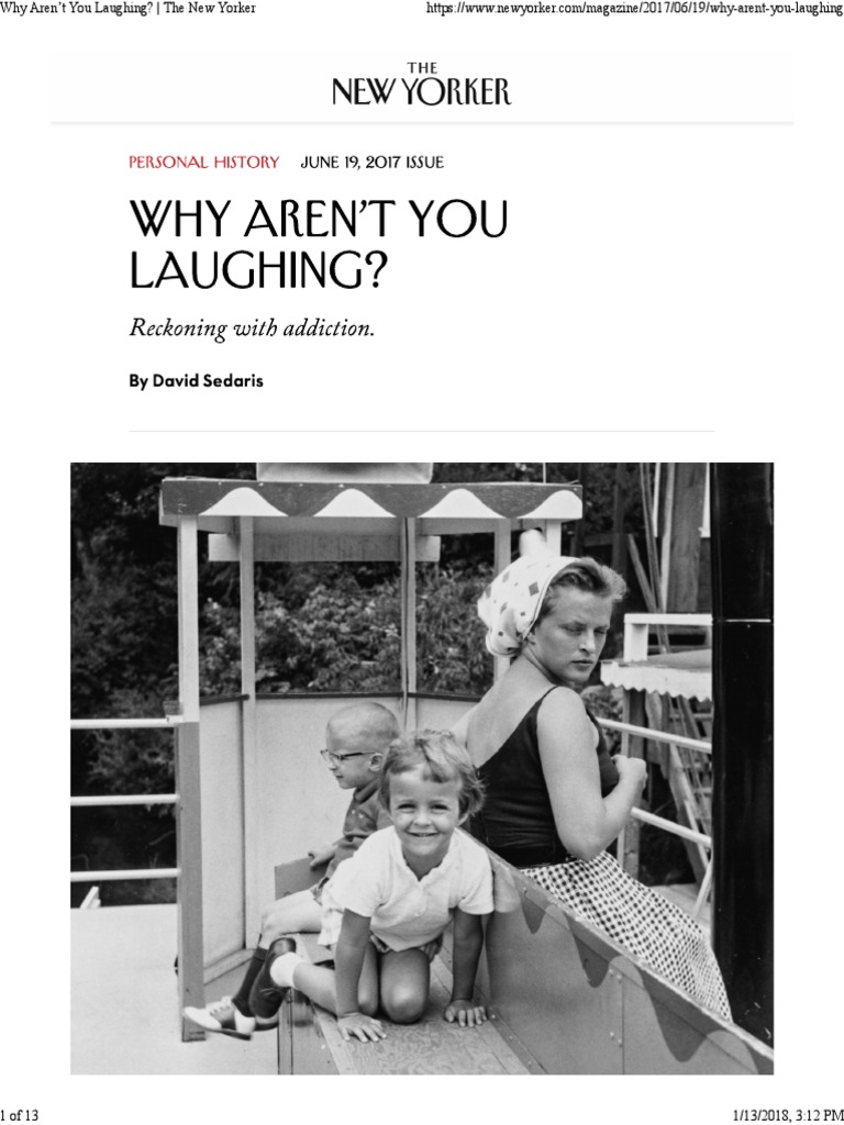 WHY ARENT YOU LAUGHING by David Sedaris | PDF