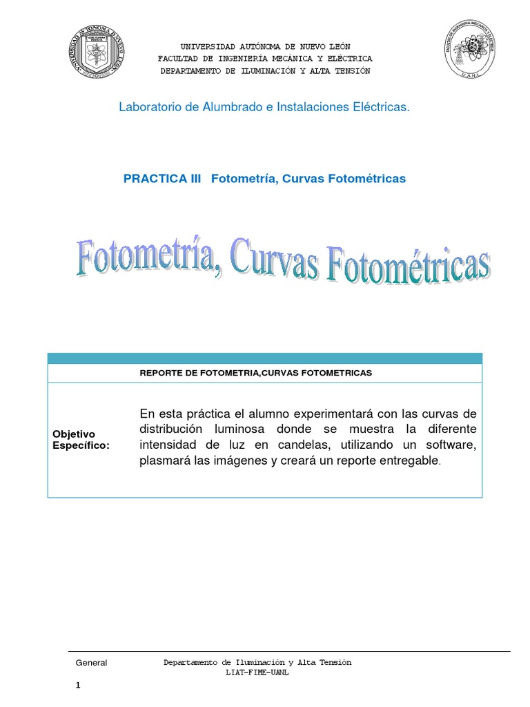 Curvas Fotométricas en Luminarias | PDF