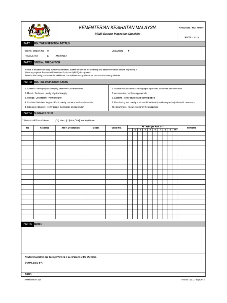 BEM - QP - 2 - RI Checklist