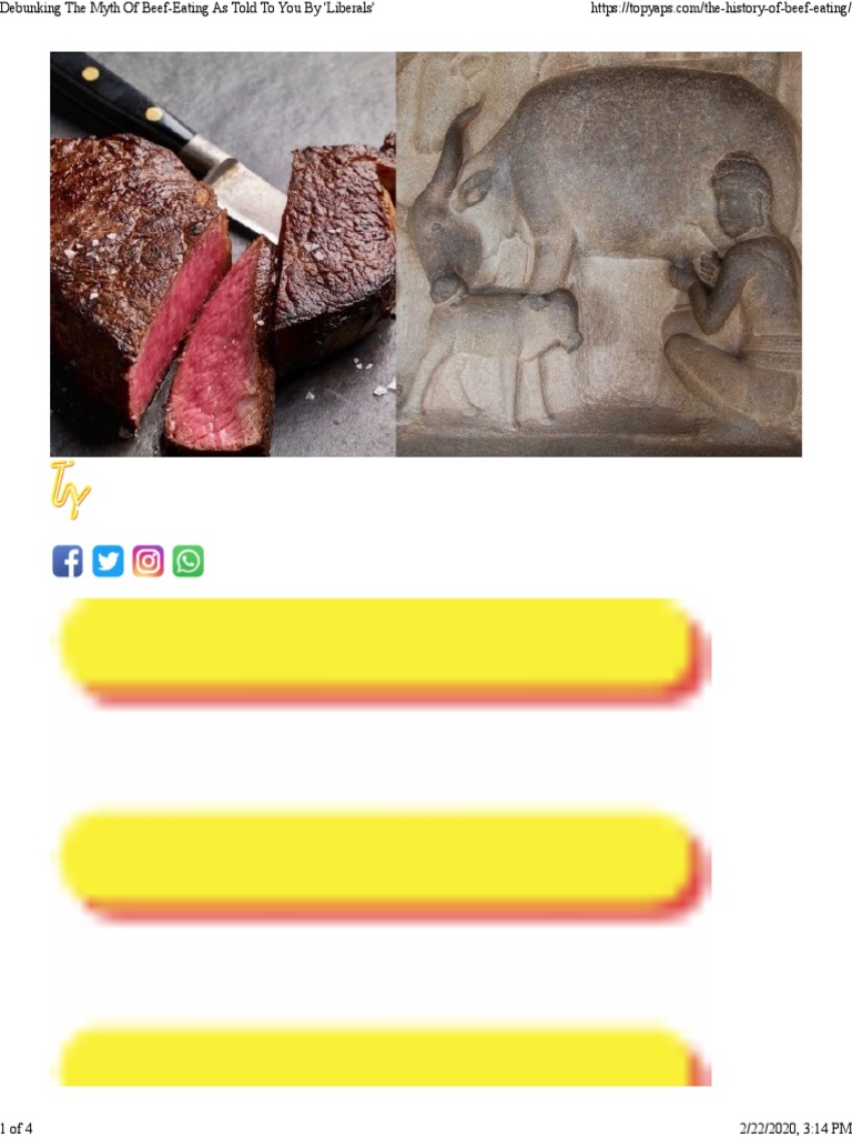 The History of Beef Eating | PDF | Cooking, Food & Wine