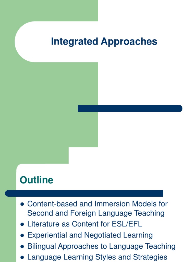 Integrated Approaches | PDF