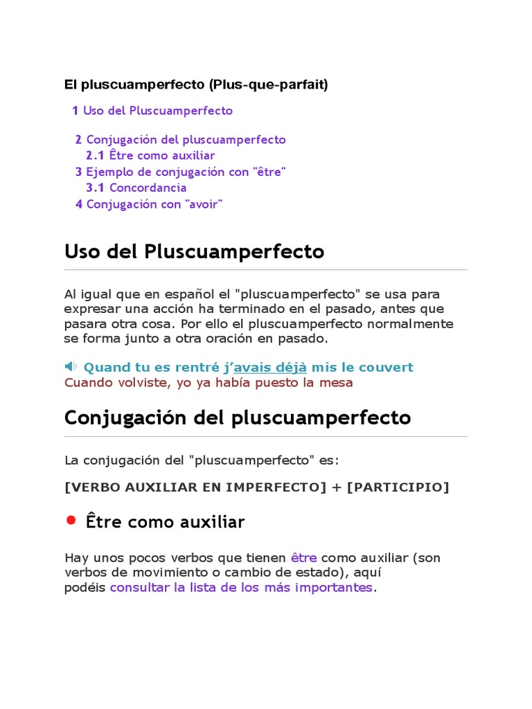 Pluscuamperfecto | PDF