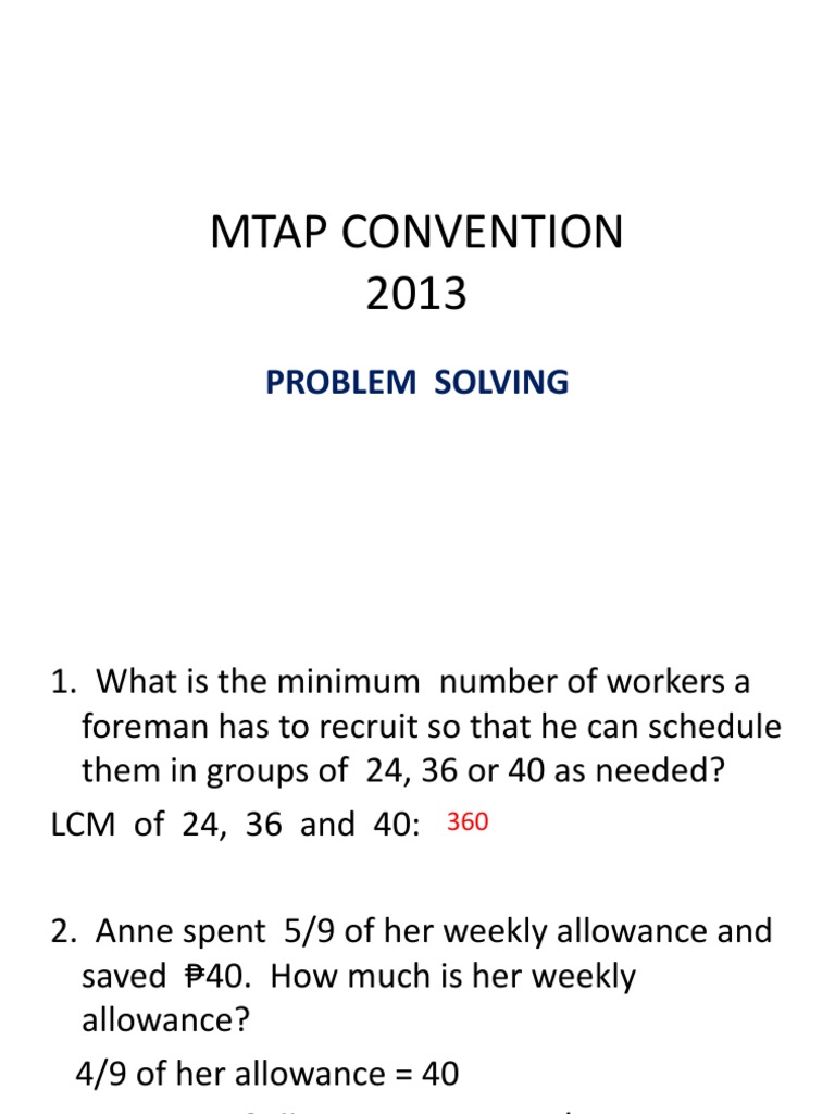 Math Problem Solving Techniques | PDF