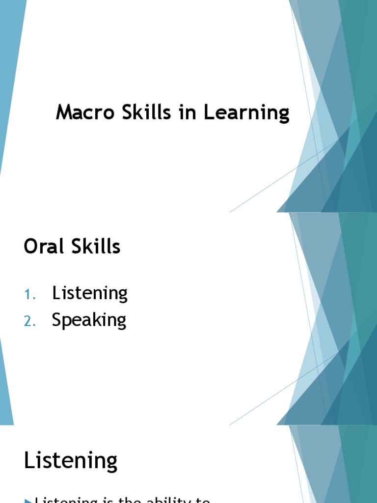 Understanding Macro Skills in Communication | PDF | Career & Growth ...