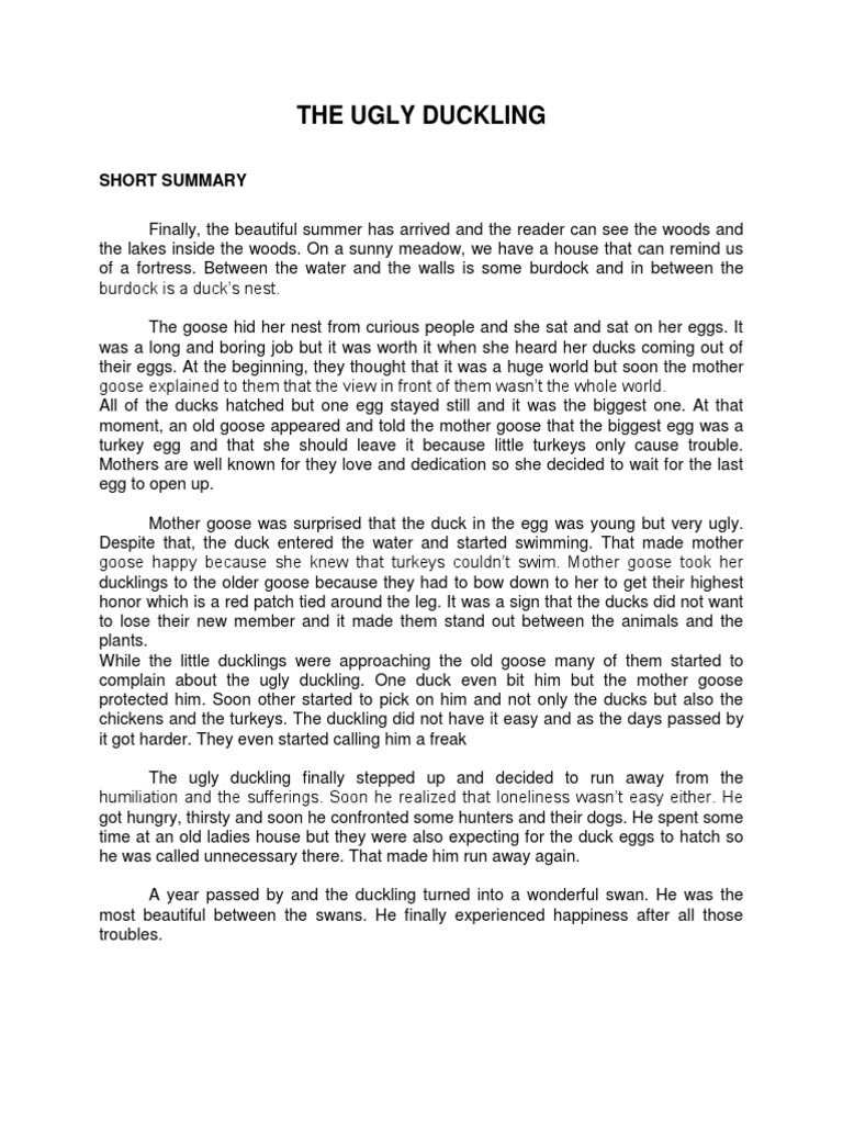 The Ugly Duckling | PDF