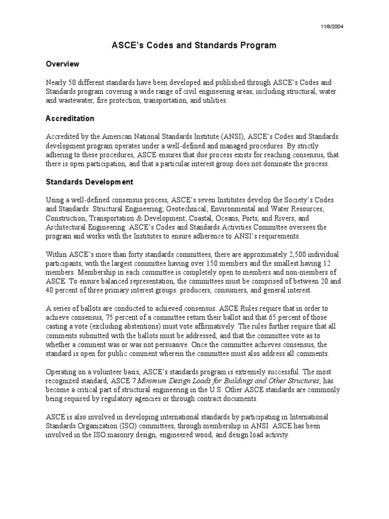 ASCE Standards Overview | PDF