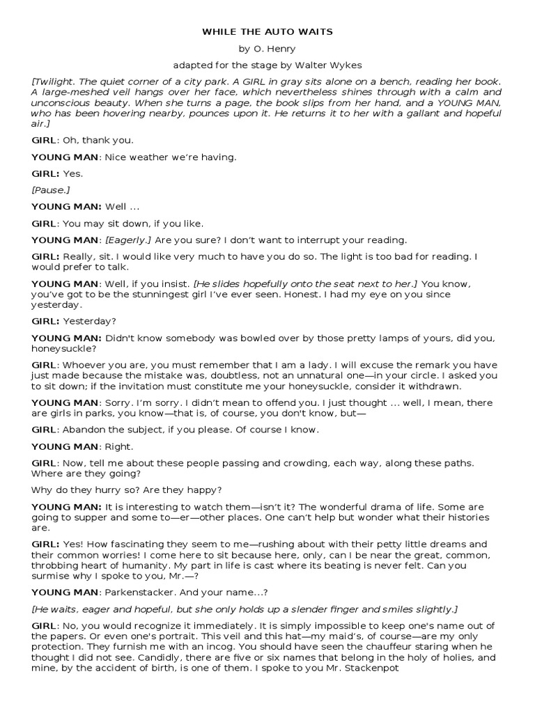 While The Auto Waits | PDF