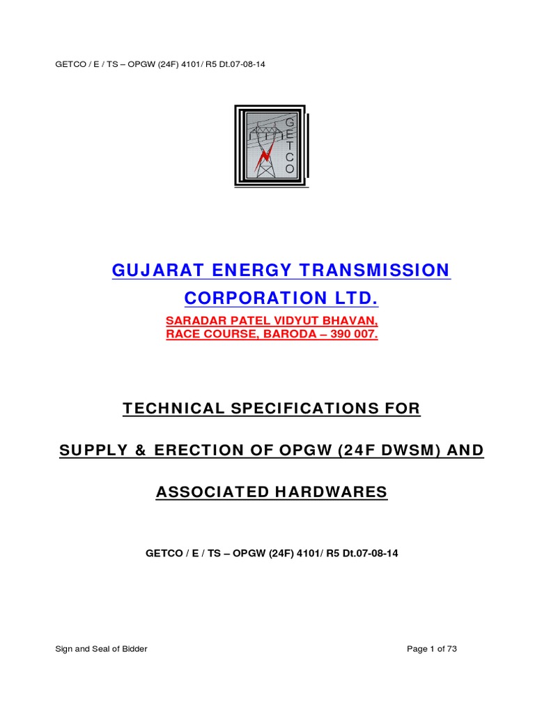 06 - TS OPGW 24 Fibre | PDF