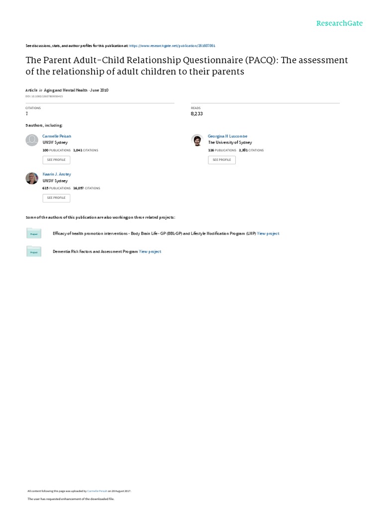 PACQ | PDF | Wellness