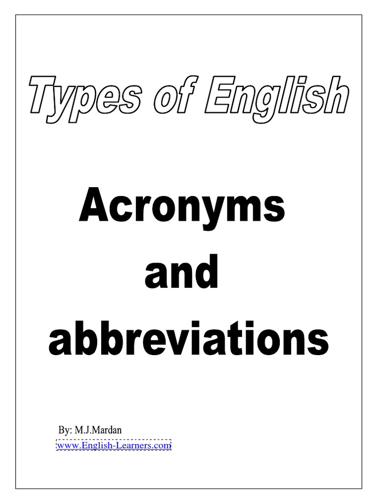 Types of English Acronyms and Abbreviations PDF | PDF