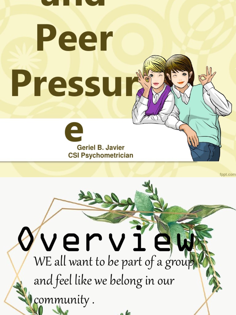 Gr8 PEER PRESSURE | PDF