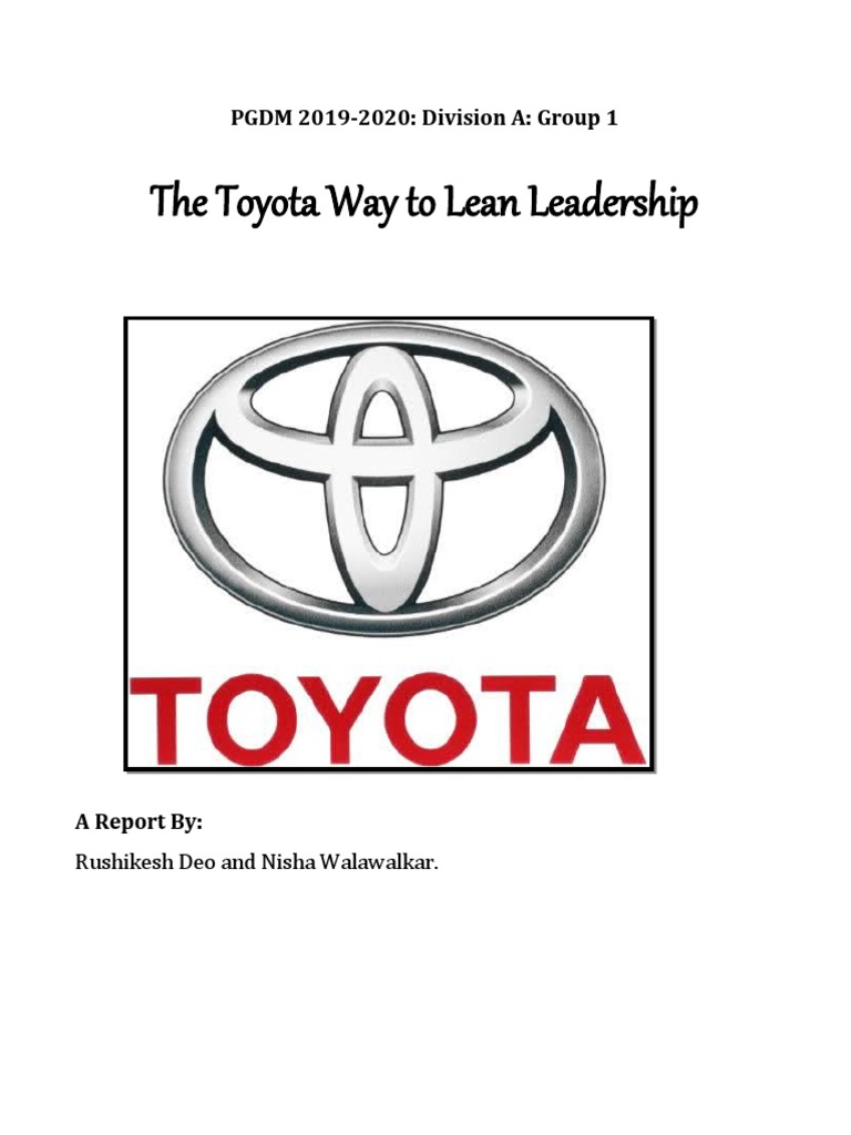 The Toyota Way to Lean Leadership | PDF | Finance & Money Management