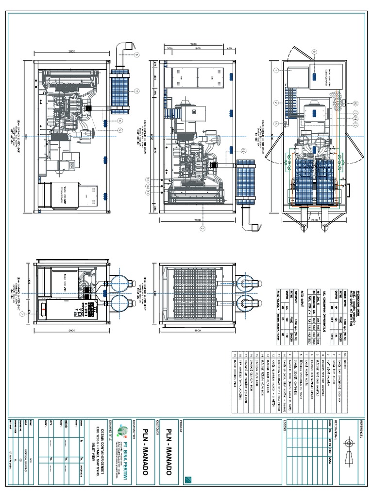 Desain Genset Container 20 FT - 002