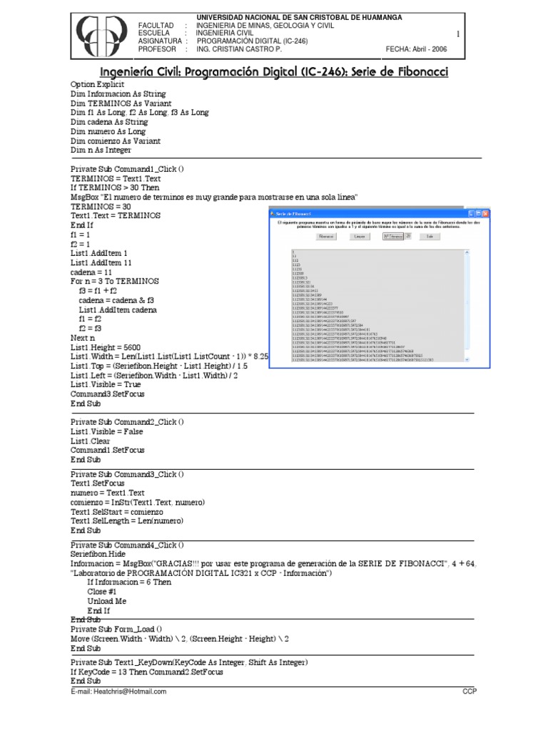 Serie de Fibonacci PDF | PDF