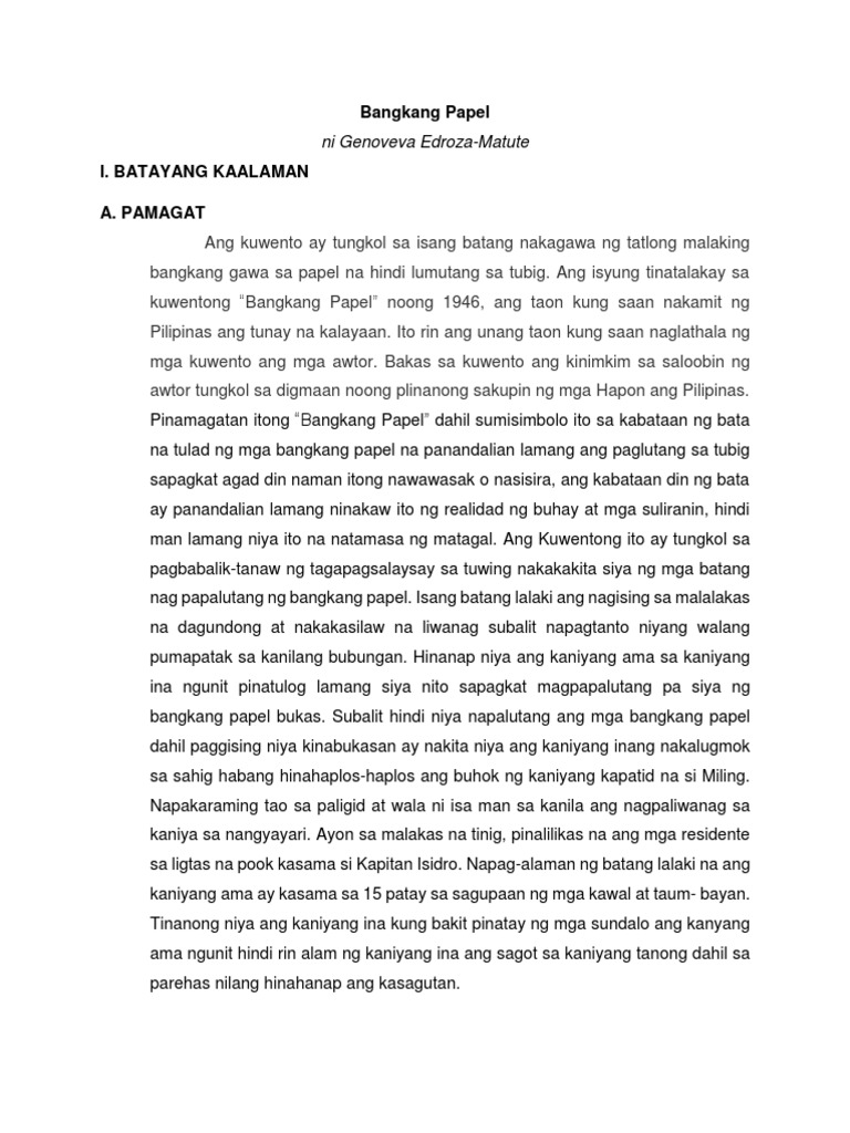 Bangkang Papel | PDF