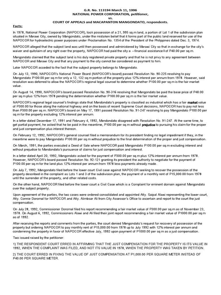 NPC V CA Case Digest | PDF