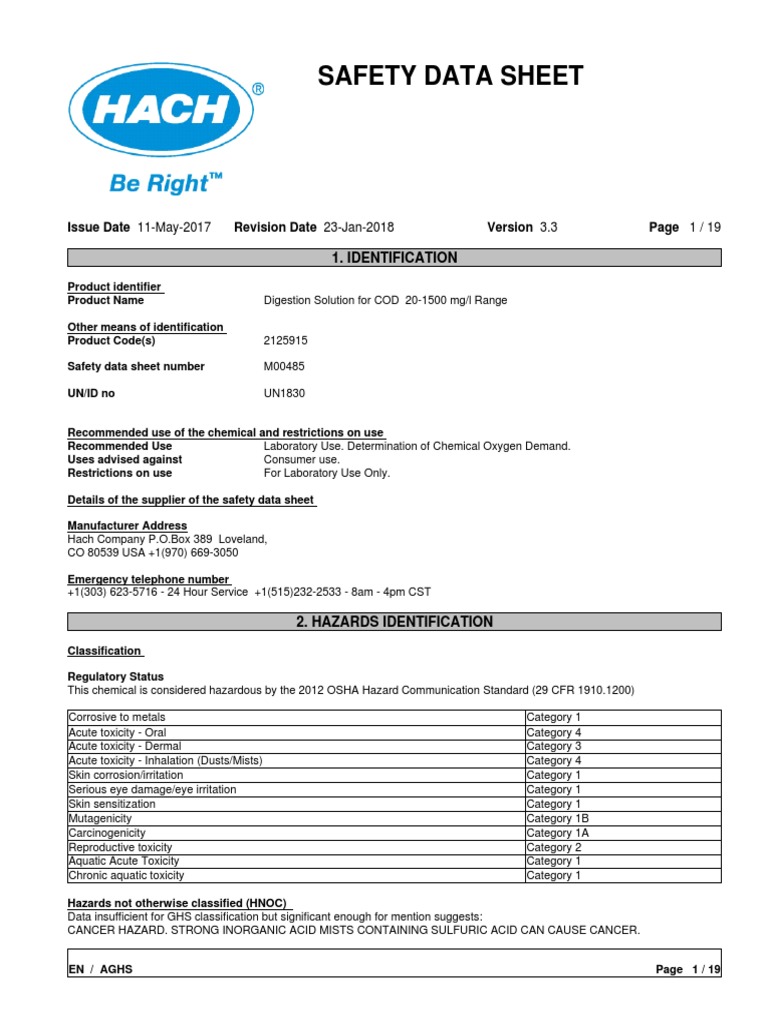 HACH Digestion-Solution-for-COD | PDF