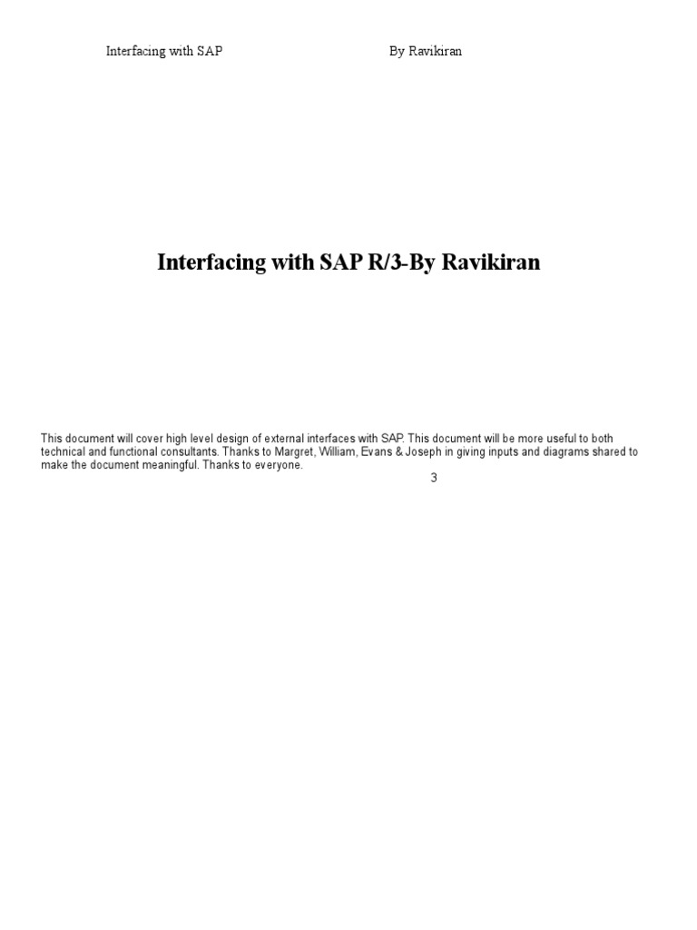 Interfacing With SAP | PDF