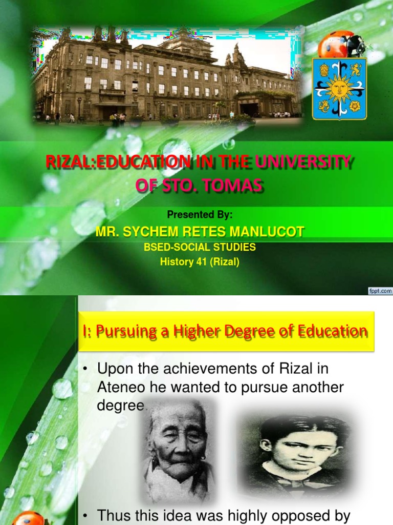 Rizal in Ust | PDF | Social Science