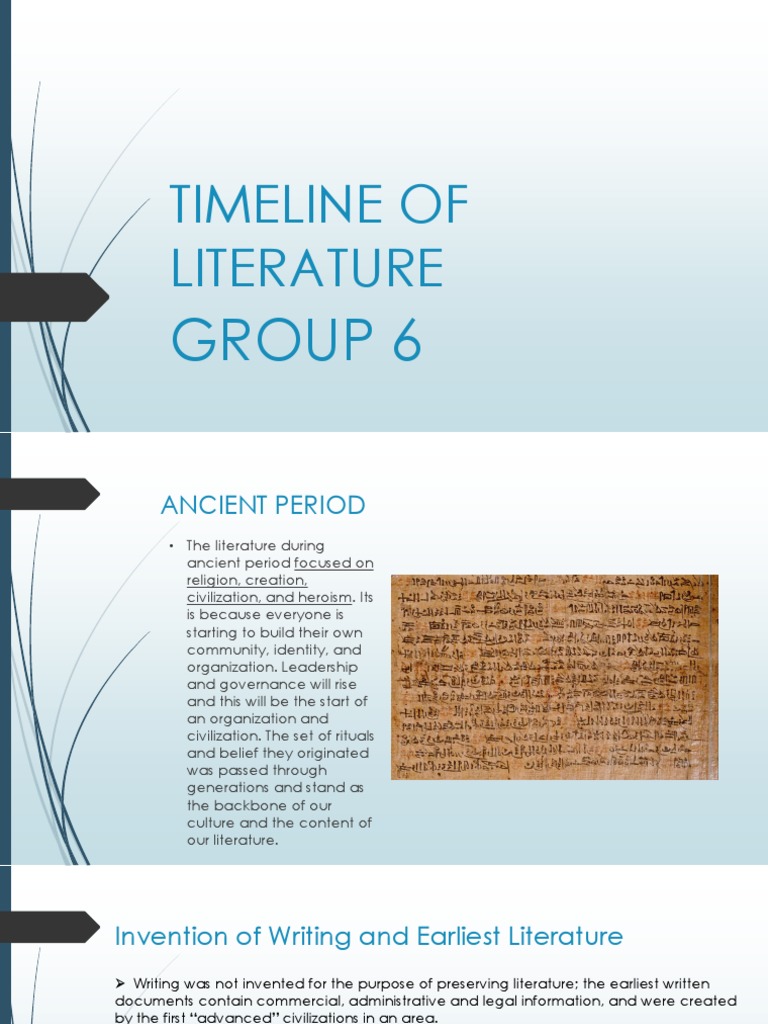 Timeline of Literature | PDF