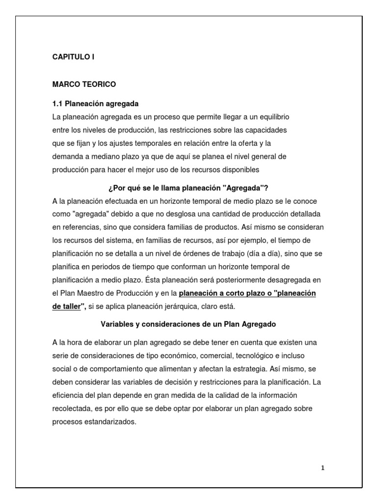 Planeación Agregada y PMP | PDF | Negocios | Finanzas y dinero